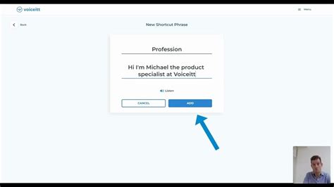 shortcut phrases on voiceitt web youtube