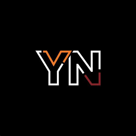Abstract Letter Yn Logo Design With Line Connection For Technology And