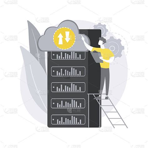 大数据开发者抽象概念矢量插图。