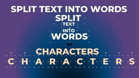 Split Text To Words Instantly Free Add In Text Art Typog