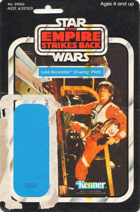 Star Wars Luke Skywalker X Wing Pilot Action Figure Card Back