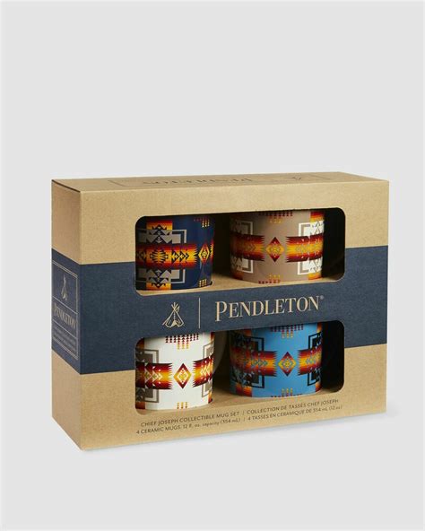 Pendleton 12 Oz Ceramic Mug Set Of 4 Multi Tableware Pendleton