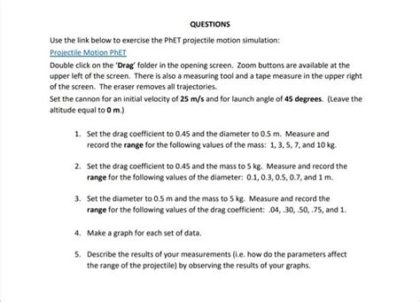 Questions Use The Link Below To Exercise The Phet