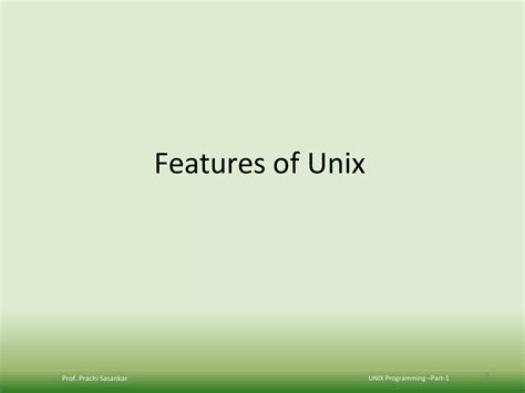 unix shell programming intro part 1 ppt