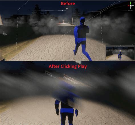 fog particles get distorted when playing r unity3d