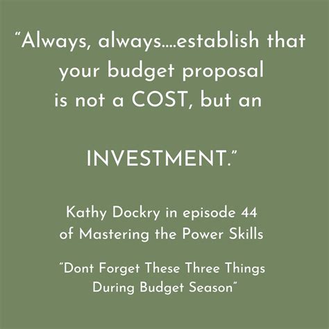 Persuasion Budget Budgeting Kathleen Kathy Dockry