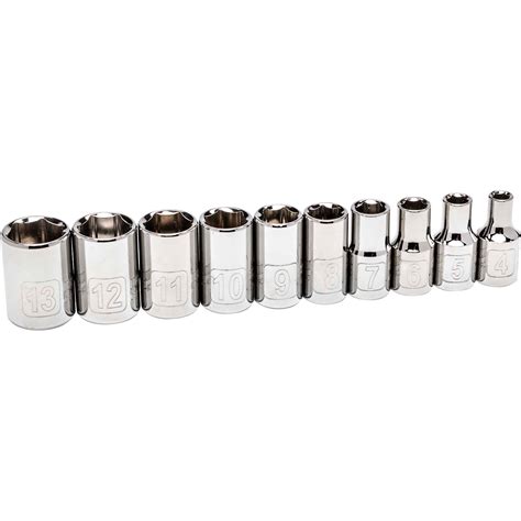 Klutch 10 Pc Metric Socket Set 14in Drive Northern Tool
