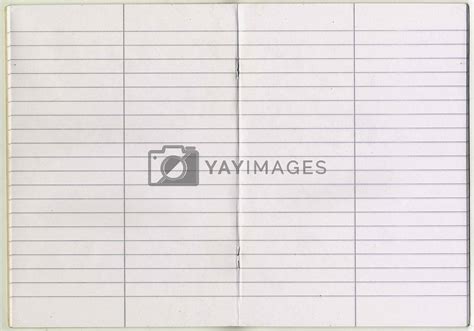 High Resolution Quality Scan Of School Stapled Notebook Opening With