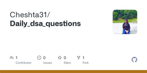 Github Cheshta31dailydsaquestions