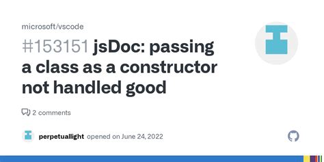 Jsdoc Passing A Class As A Constructor Not Handled Good · Issue