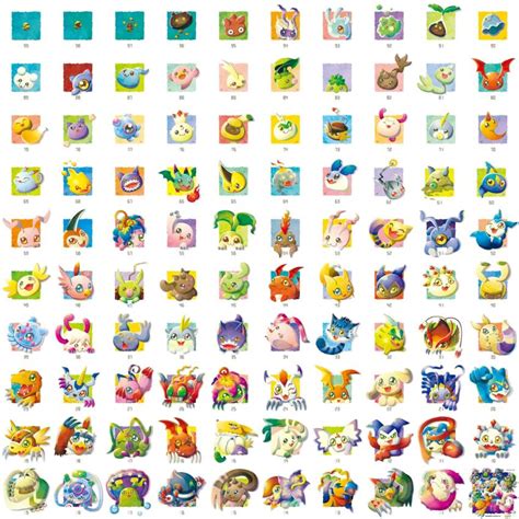 Agumon Angoramon Armadimon Bibimon Bosamon Botamon Bubbmon