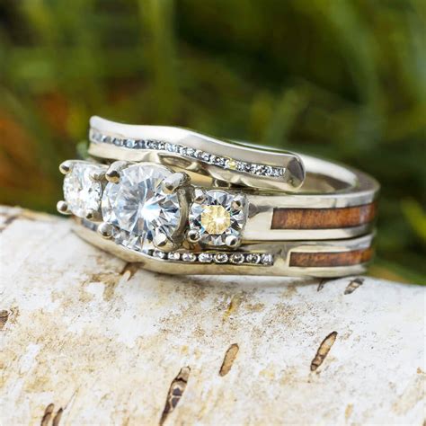 Wood Engagement Rings Jewelry By Johan