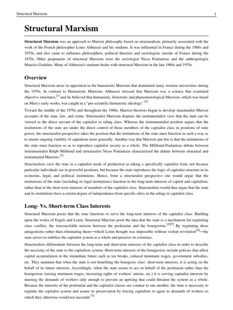 Structural Marxism Pdf Movements Philosophical Theories