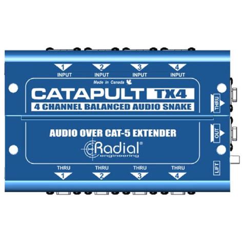 Radial Engineering Catapult Tx4l Cat5 Audio Receiver 4x4 Line In Out Alto Music