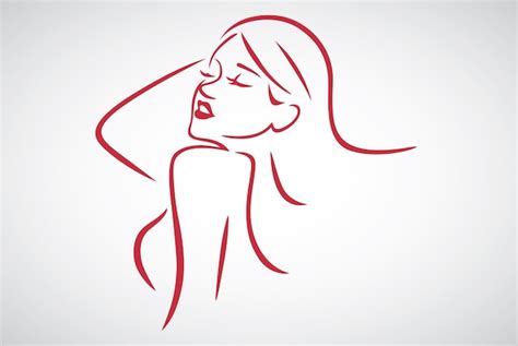 Premium Vector Beautiful Woman Logo Design Simple Line Vector Art