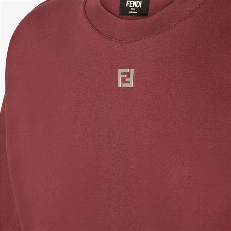 Camiseta Algodón Rojo Fendi