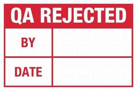 Premium Vector Red Quality Control Label Sign Mark Qa Rejected Signed