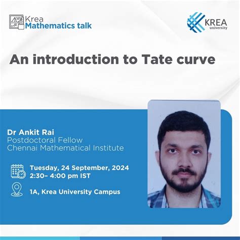 A Talk On An Introduction To Tate Curve By Dr Ankit Rai