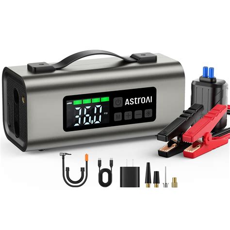 AstroAI 150PSI Jump Starter With Air Compressor And Air Pump 2500A Battery Jump Starter Tire