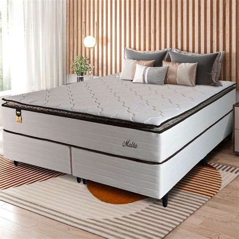 Cama Box Queen Size Molas Ensacadas E Espuma Pontofrio