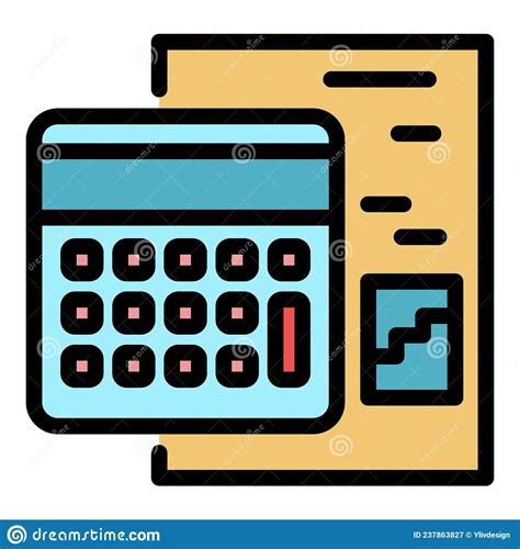 Expertise In Calculations Icon Color Outline Vector Stock Vector Illustration Of Black