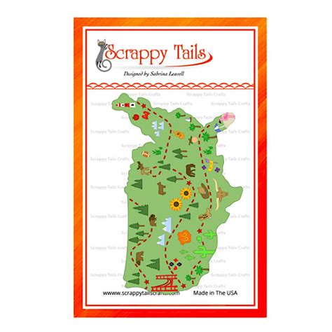 6x8 Usa Stamp 5 Layer Stencil Scrappy Tails Crafts