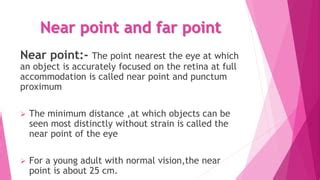 Near Point And Far Point Of Accommodation Pptx