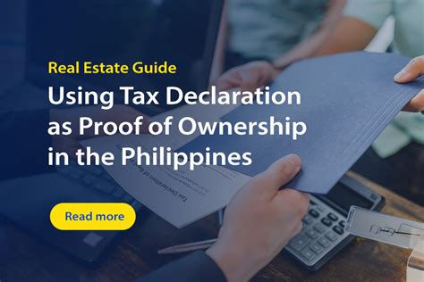 Using Tax Declaration As Proof Of Ownership In The Philippines