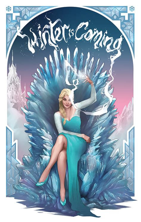 Frozen Elsa Game Of Thrones Winter Is Coming Crossover