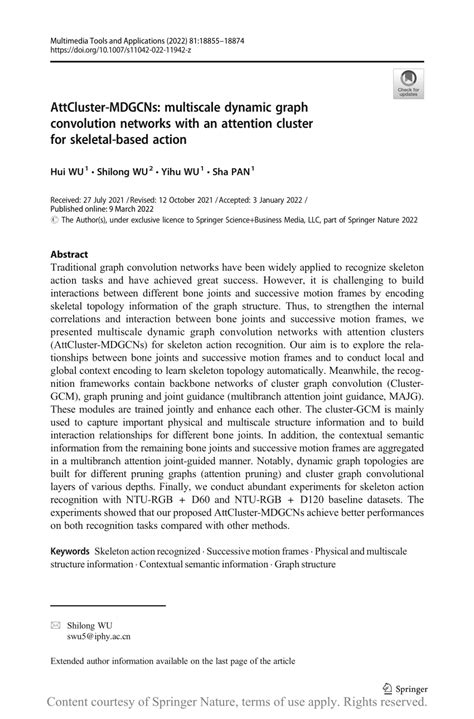 Attcluster Mdgcns Multiscale Dynamic Graph Convolution Networks With An Attention Cluster For