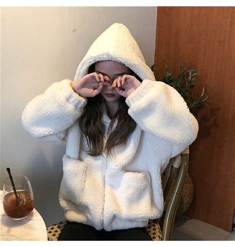 도톰한 후드 양털 후리스 뽀글이 후드집업 티몬