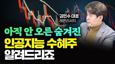 아직 안 오른 숨겨진 인공지능 수혜주 알려드리죠｜김민수 대표 3부 youtube