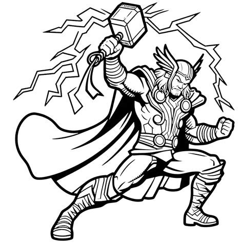 52 Colorazione Thor Pdf Luniverso Marvel A Portata Di Matita