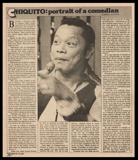 Pelikula Atbp Chiquito Portrait Of A Comedian Movie Flash May 5