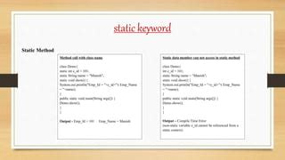 Lecture Java Method Constructor Imp Keywords Pptx Programming Languages Computing