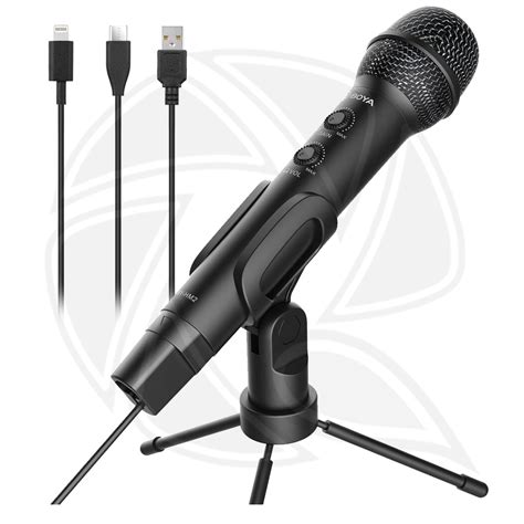 Boya By Hm2 Handheld Microphone With Mini Tripod Usb Type C Usb A