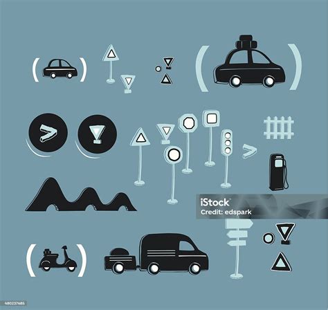Vetores De Pictogrammes Sécurité Routière Ilustrações Safras E Mais