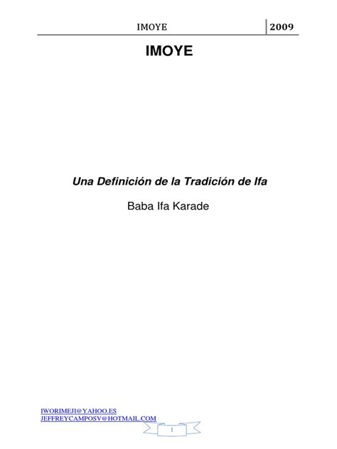 Imoye Ifa Karade Pdf Homo Homo Sapiens