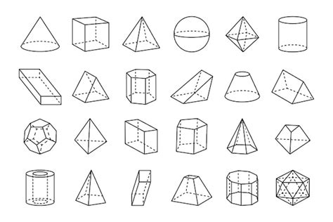 Premium Vector Collection Of Three Dimensional Geometric Shapes