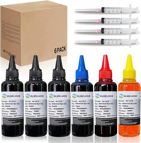 Amazon Com Universal Dye Ink Refill Kit For Hp Epsn Canon Brother Lexmark Samsung Dell Kodak