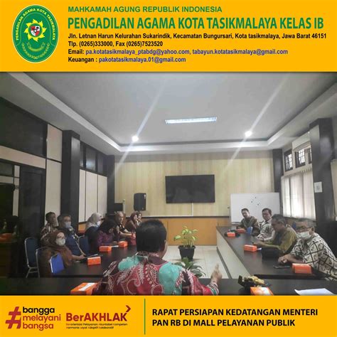 Rapat Persiapan Kedatangan Menteri Pan Rb Di Mall Pelayanan Publik