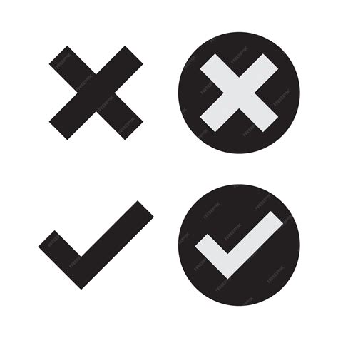 Premium Vector Vector Decorative Correct And Incorrect Icons Design