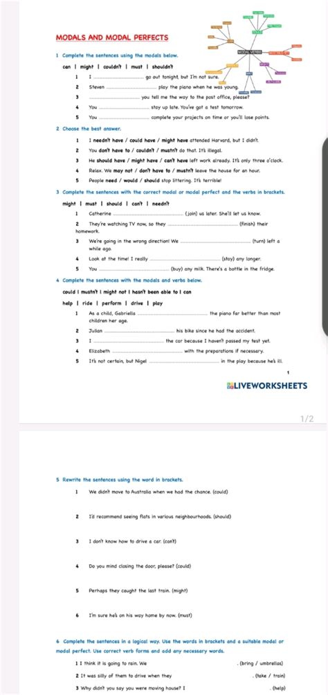 MODALS AND MODAL PERFECTS Complete The StudyX