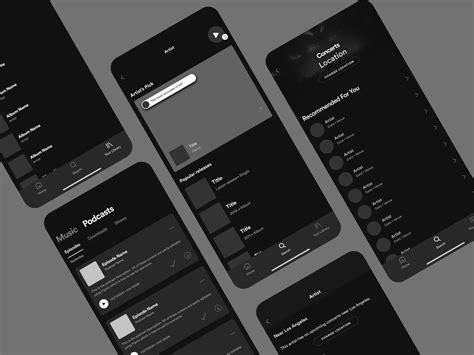 spotify mobile ui kit freebie for figma and adobe xd