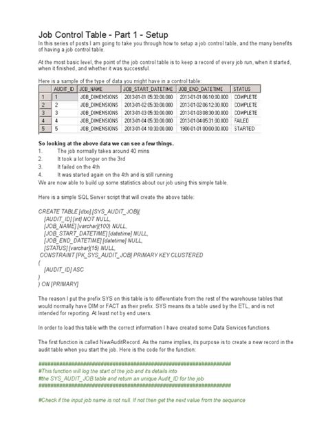 Bods Job Control Table Pdf Sql Computer Data