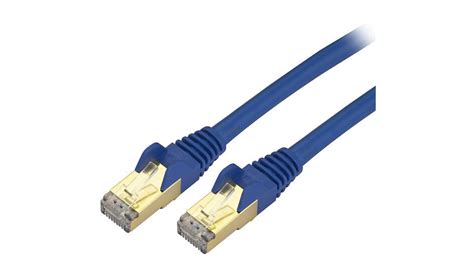 3ft Blue Cat6a Ethernet Cable Snagless Shielded Ethernet