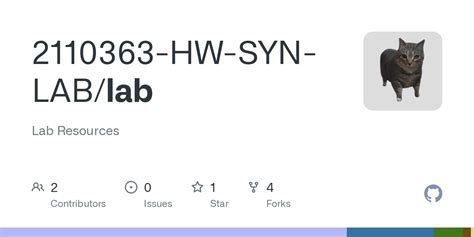 GitHub HW SYN LAB Lab Lab Resources