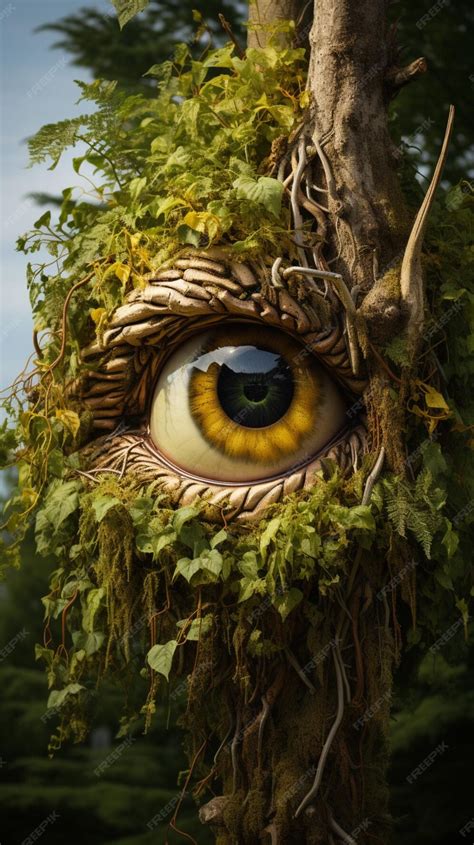 Premium Photo Tree Eye Ai Aigenerated