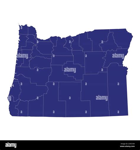 High Quality Map Of Oregon Is A State Of United States Of America With