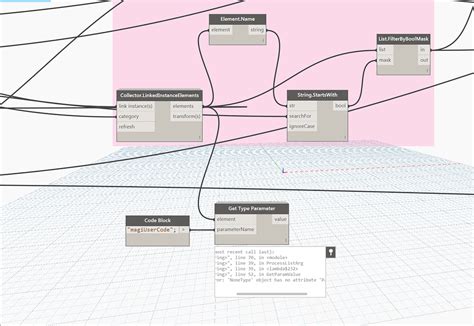 Get Type Properties On Element From Linked File Packages Dynamo